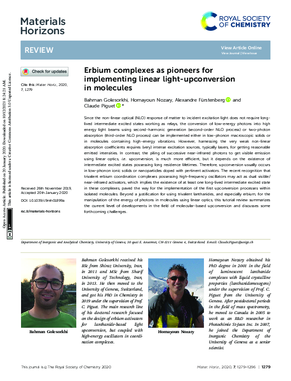 (PDF) Erbium complexes as pioneers for implementing linear light ...