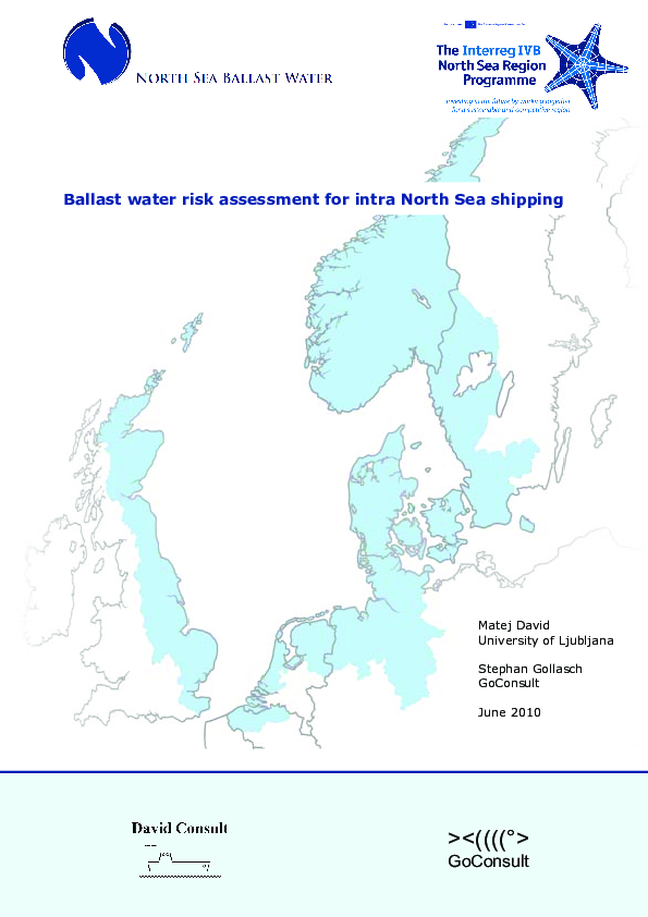 (PDF) Ballast water risk assessment for intra North Sea shipping