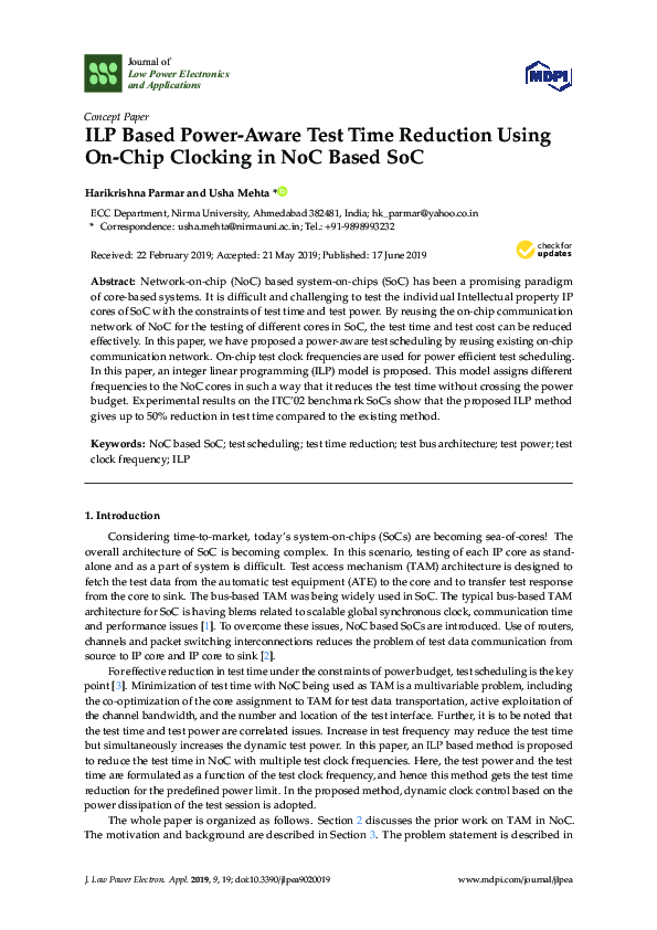 (PDF) ILP Based Power-Aware Test Time Reduction Using On-Chip Clocking ...
