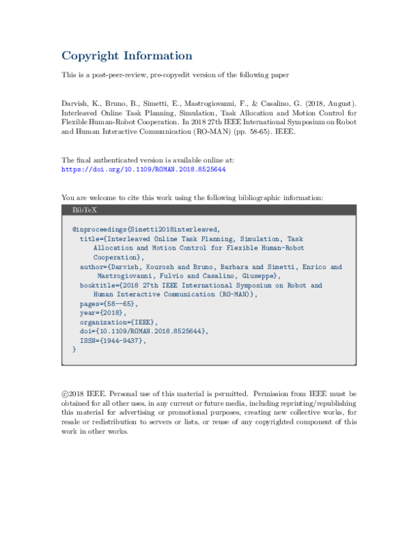 (PDF) Interleaved Online Task Planning, Simulation, Task Allocation and ... (PDF) Interleaved Online Task Planning, Simulation, Task Allocation and ...