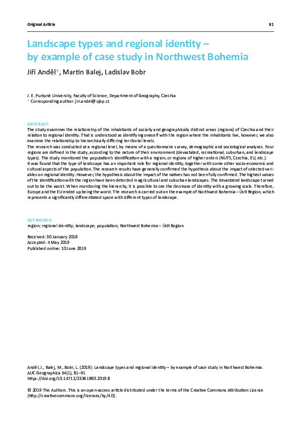 (PDF) Landscape types and regional identity – by example of case study ...