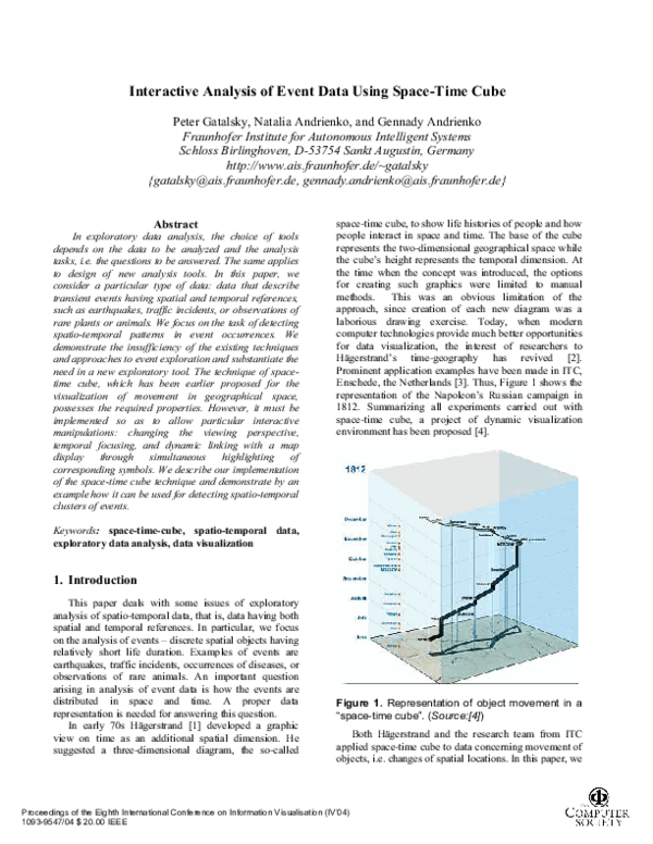 (PDF) Interactive analysis of event data using space-time cube