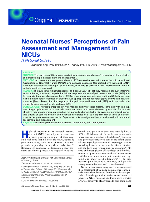 (PDF) Nurse survey National ANC