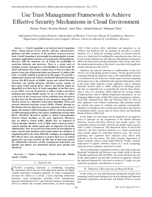 (PDF) Use Trust Management Framework to Achieve Effective Security ...