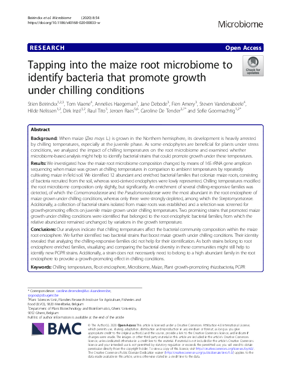 (PDF) Tapping into the maize root microbiome to identify bacteria that ...