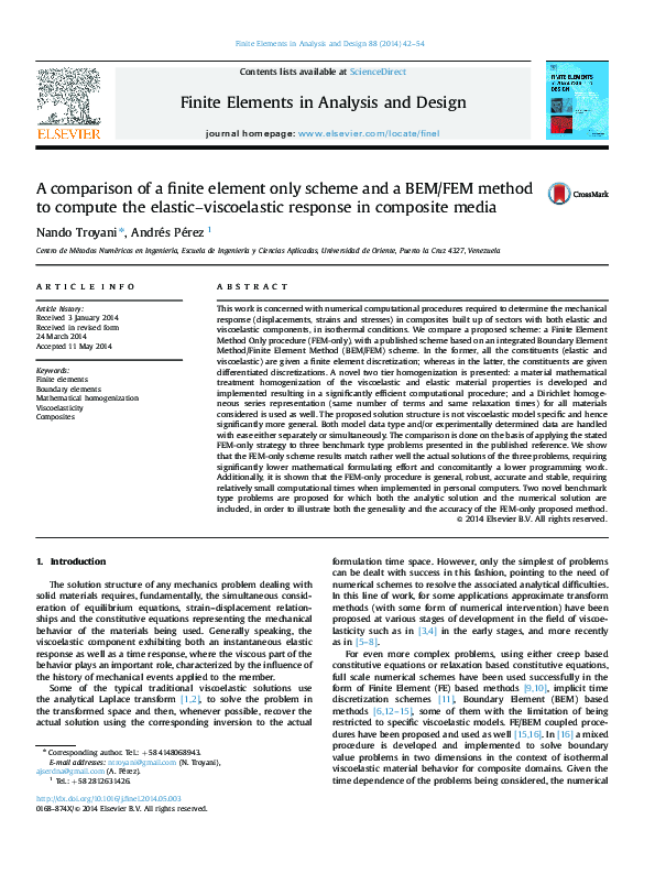 (PDF) FEM-Only vs BEM/FEM in Composite Response Computation