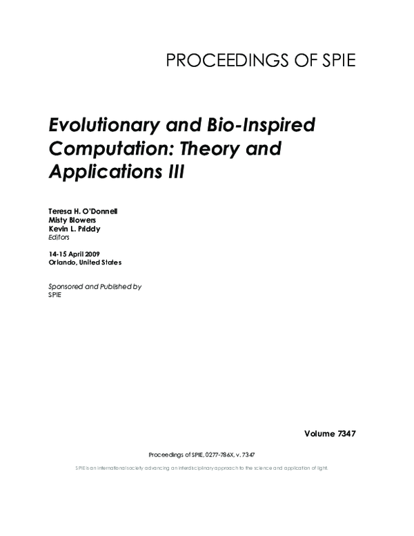 (PDF) Evolutionary and Bio-Inspired Computation: Theory and Applications IV