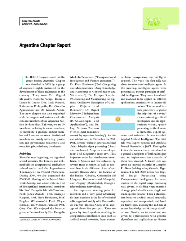 (PDF) Family Corner: Argentina Chapter Report