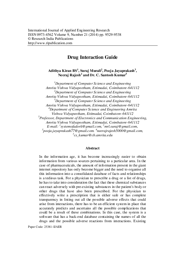 (PDF) Drug Interaction Guide