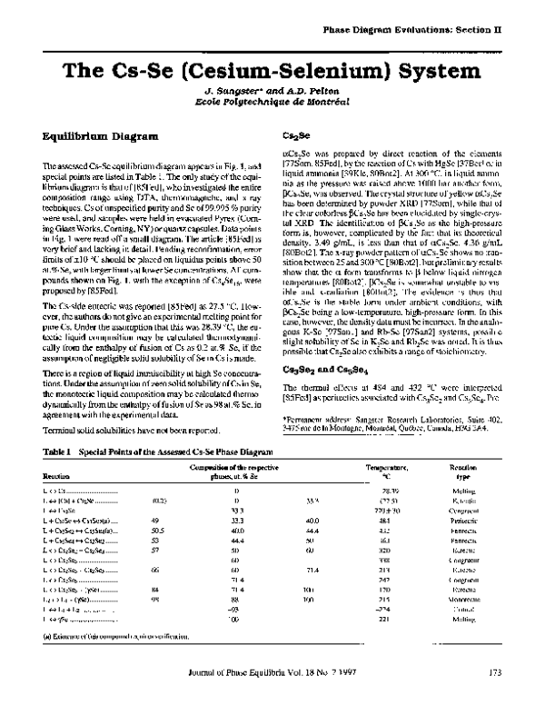 (PDF) The Cs-Se(Cesium-Selenium)system