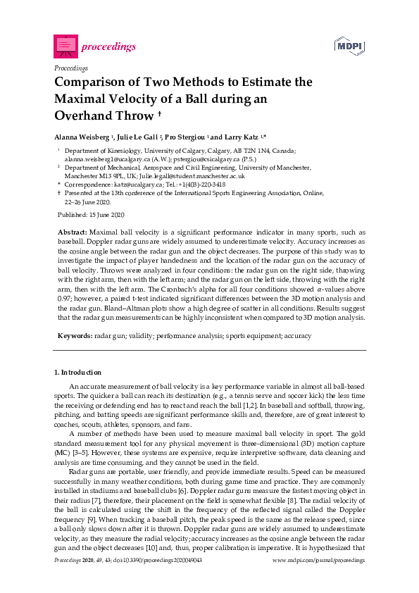 (PDF) Comparison of Two Methods to Estimate the Maximal Velocity of a ...
