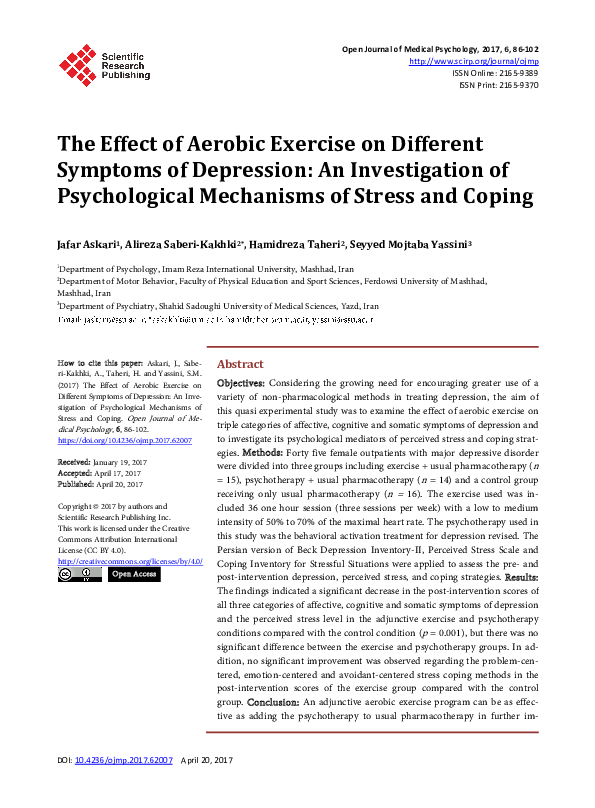 (PDF) The Effect of Aerobic Exercise on Different Symptoms of ...