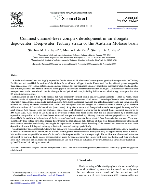 (PDF) Confined channel-levee complex development in an elongate depo ...