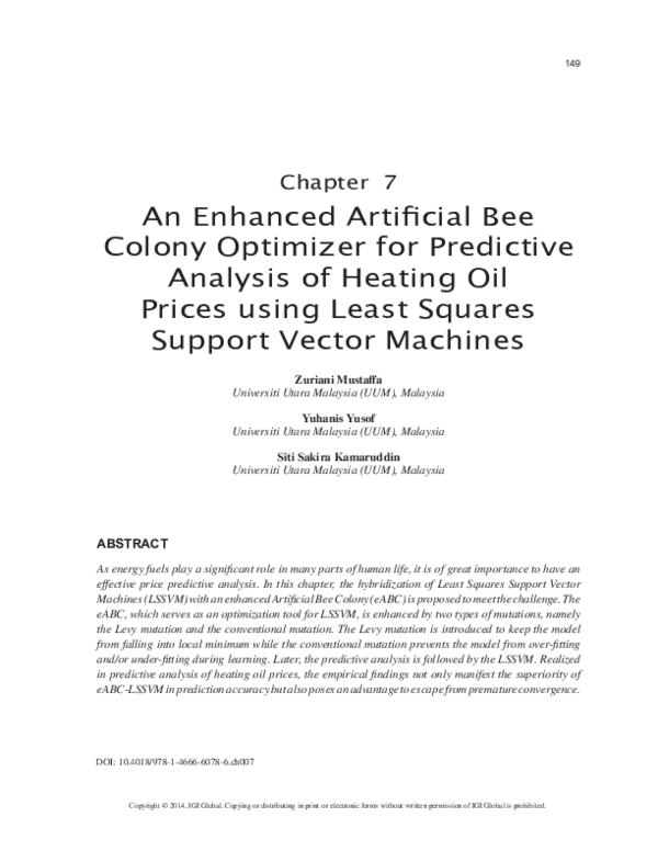 (PDF) An Enhanced Artificial Bee Colony Optimizer for Predictive Analysis of Heating Oil Prices ...