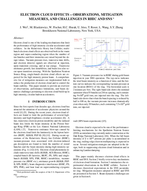 (PDF) Electron Cloud Effects: Observations, Mitigation Measures, and ...