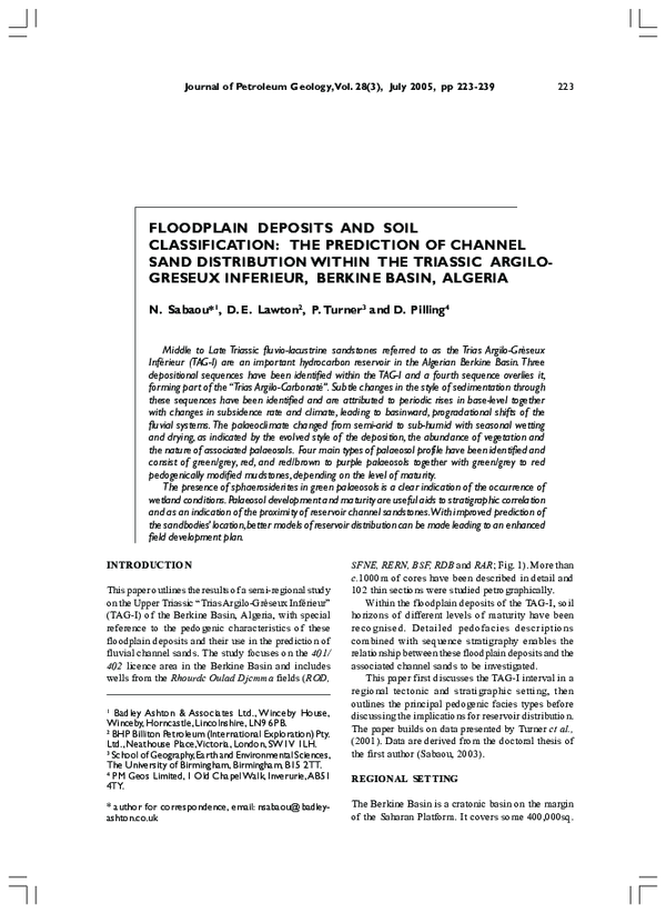 (PDF) Floodplain Deposits and Soil Classification: The Prediction of ...