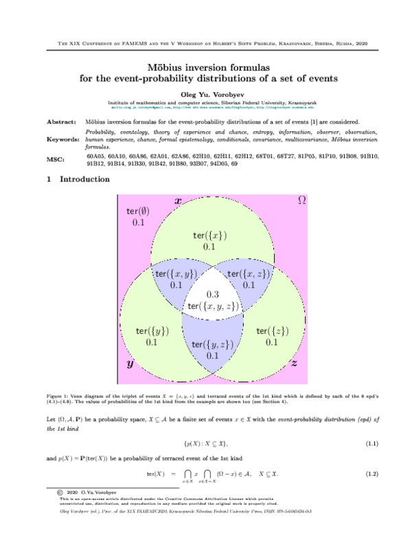 (PDF) Möbius inversion formulas for the event-probability distributions ...
