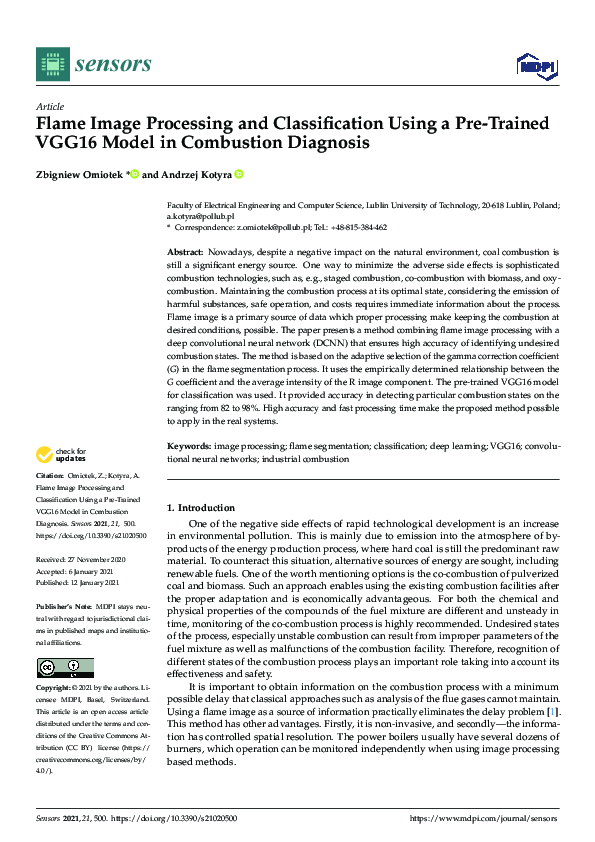 (PDF) Flame Image Processing and Classification Using a Pre-Trained VGG16 Model in Combustion ...