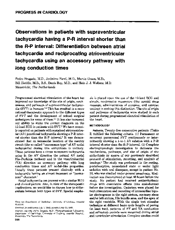 (PDF) Septal Accessory Pathway and the Value of Para-Hisian Entrainment ...