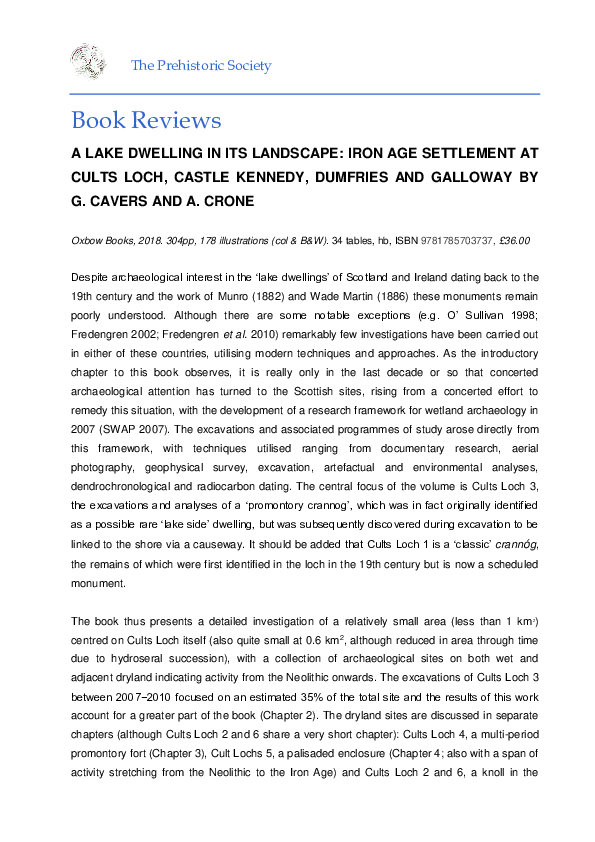 (PDF) A Lake Dwelling in its Landscape