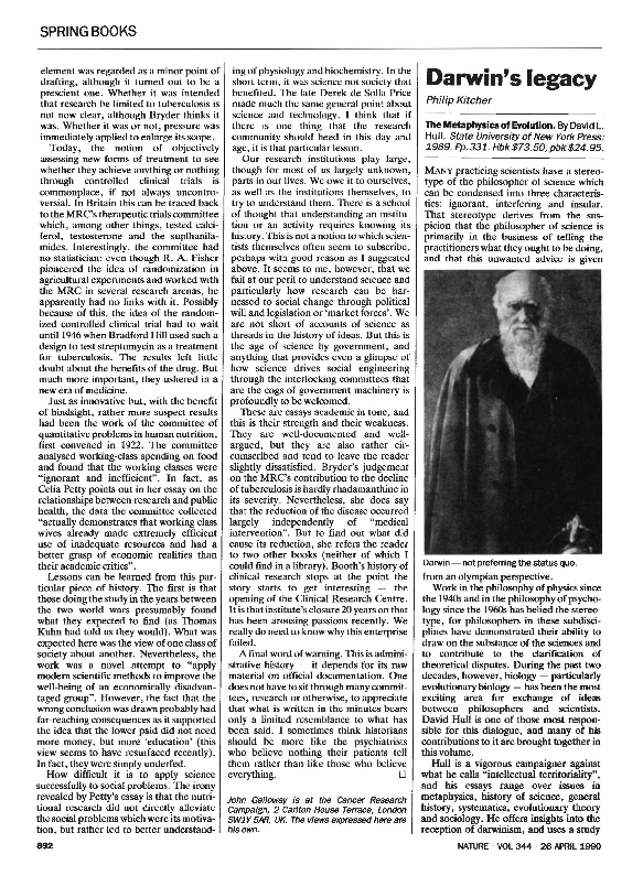 (PDF) Darwin's legacy