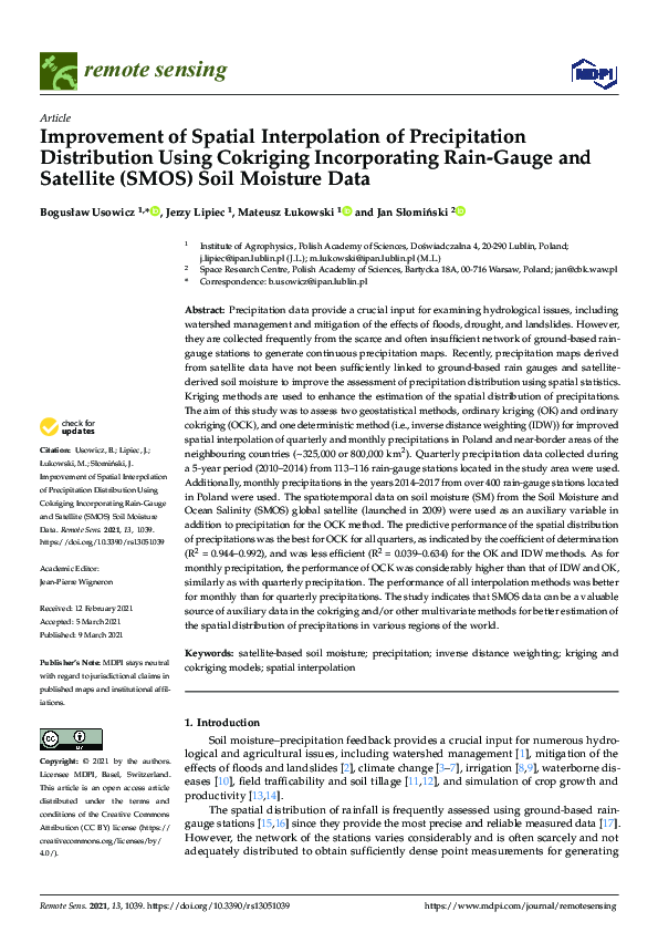 (PDF) Improvement of Spatial Interpolation of Precipitation ...