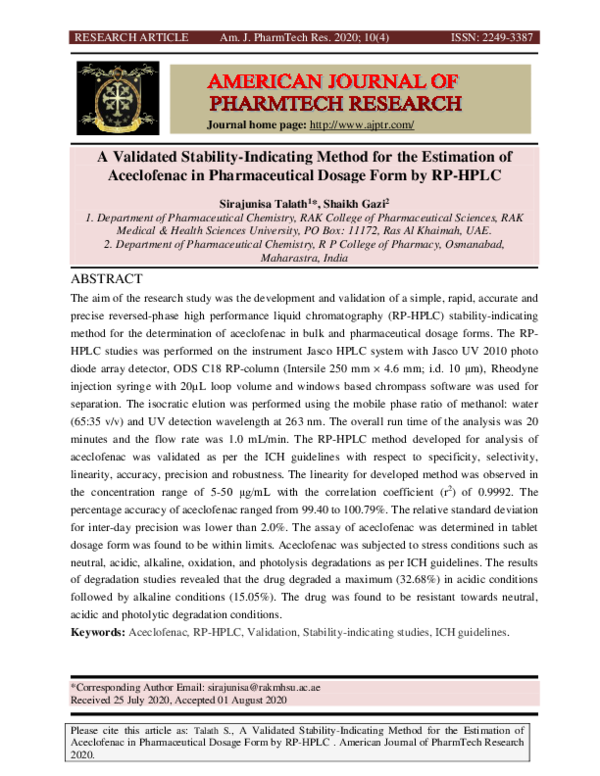 (PDF) Development and Validation of UV Spectroscopic Method for Estimation of Fosfomycin In ...