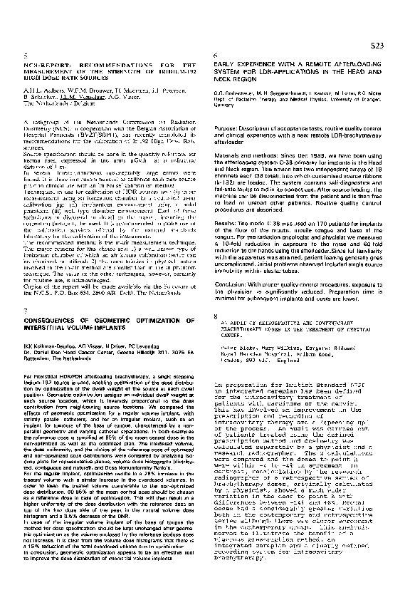 (PDF) 6 Early experience with a remote afterloading system for LDR ...