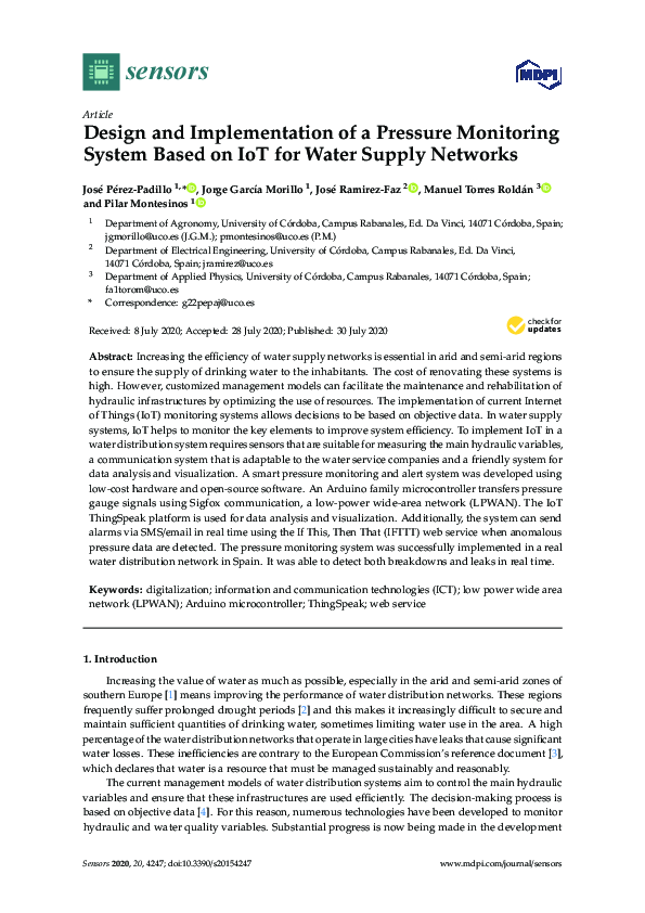 (PDF) Design and Implementation of a Pressure Monitoring System Based ...