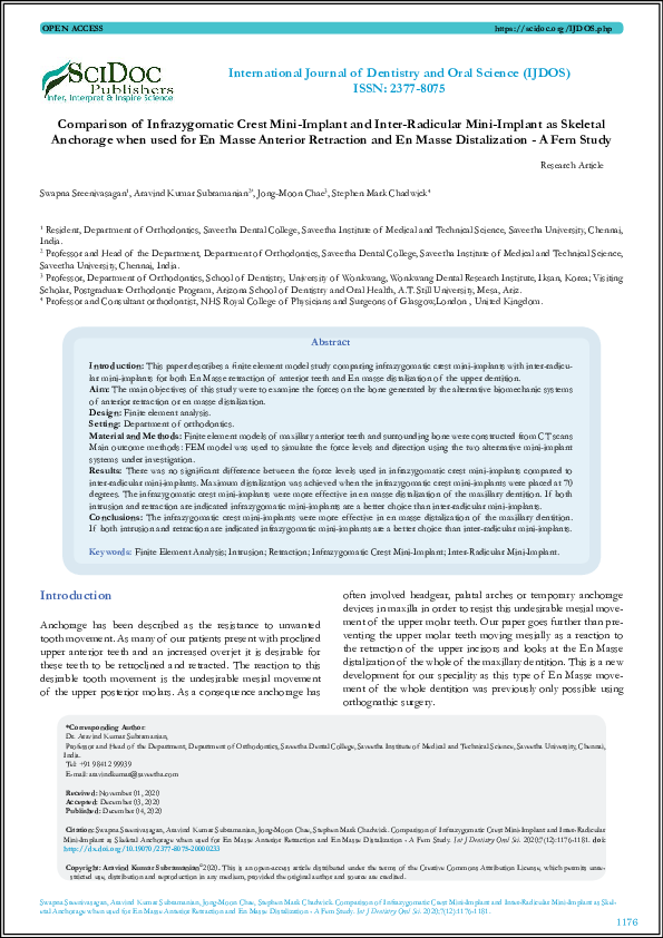 (PDF) Comparison of Infrazygomatic Crest Mini-Implant and Inter ...