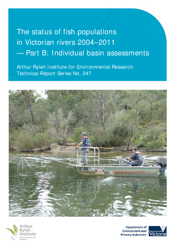 (PDF) The status of fish populations in Victorian rivers 2004-2011 ...