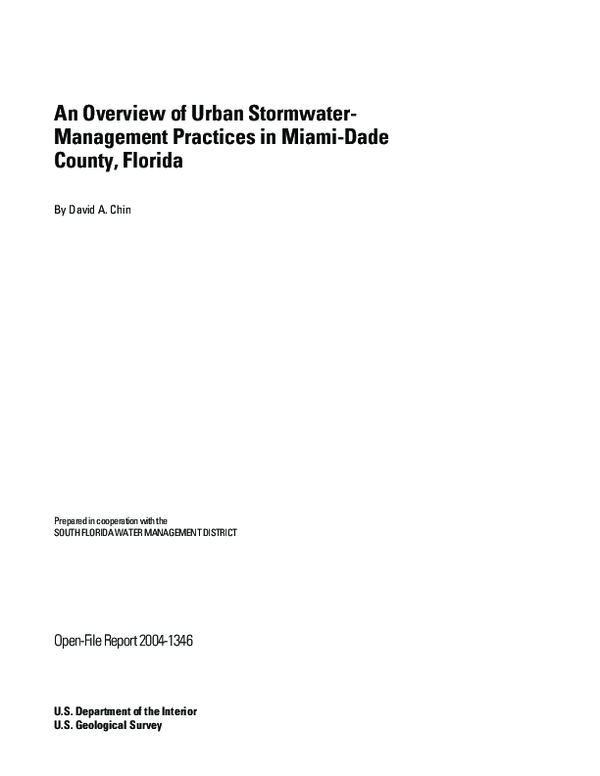 (PDF) An Overview of Urban Stormwater Management Practices in Miami ...