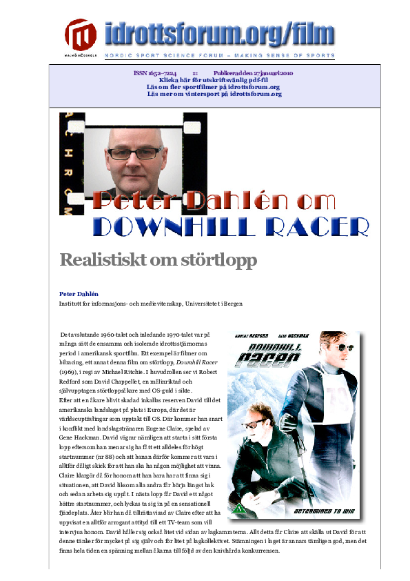 (PDF) Realistiskt om st rtlopp | Peter Dahlen - Academia.edu