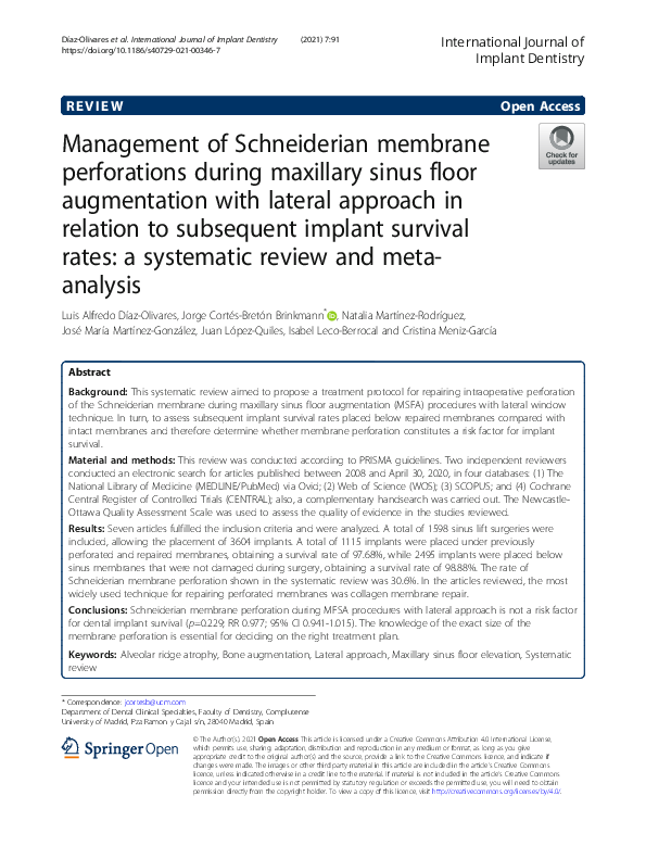 (PDF) The influence of sinus membrane thickness upon membrane ...