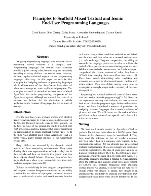 (PDF) Principles to scaffold mixed textual and iconic end-user ...