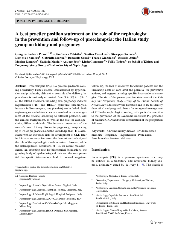 (PDF) A best practice position statement on the role of the ...