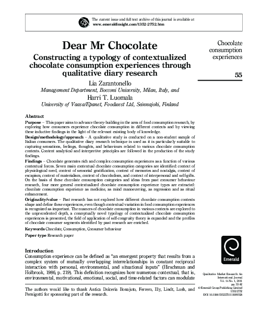 (PDF) Dear Mr Chocolate : Constructing a typology of contextualized ...