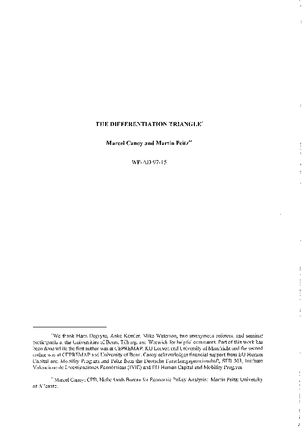 (PDF) The Differentiation Triangle