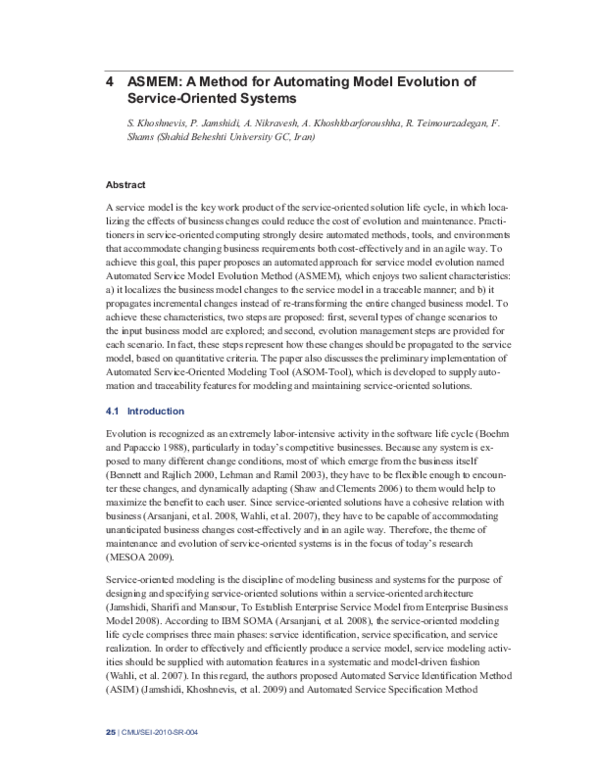 (PDF) 4 ASMEM: A Method for Automating Model Evolution of Service ...