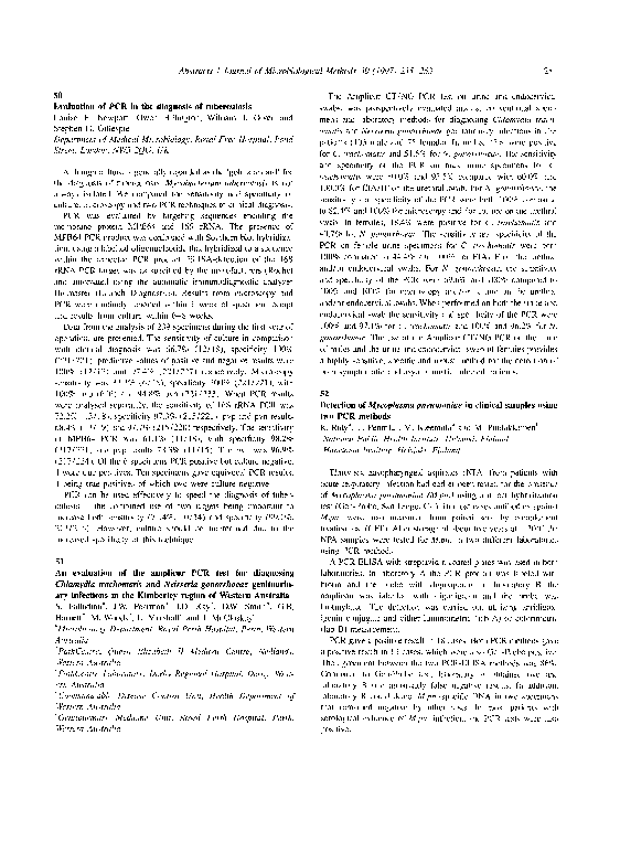 (PDF) An evaluation of the amplicor PCR test for diagnosing Chlamydia ...