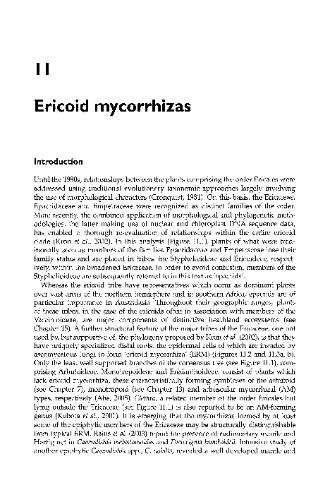 (PDF) Ericoid mycorrhizas