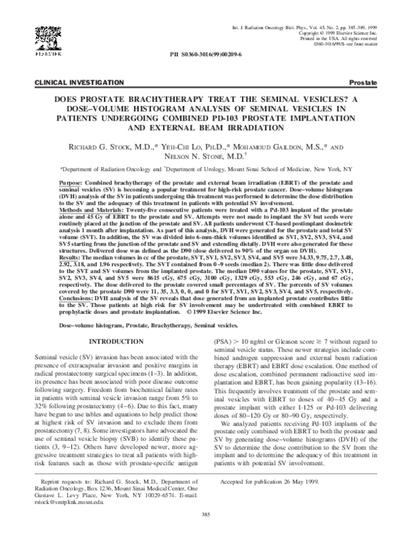 (PDF) Does prostate brachytherapy treat the seminal vesicles? A dose ...