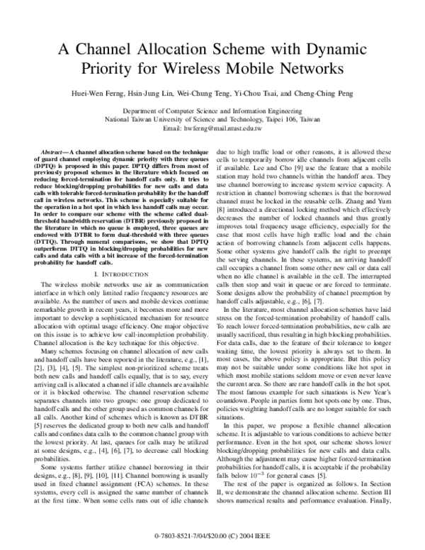 (PDF) A channel allocation scheme with dynamic priority for wireless ...