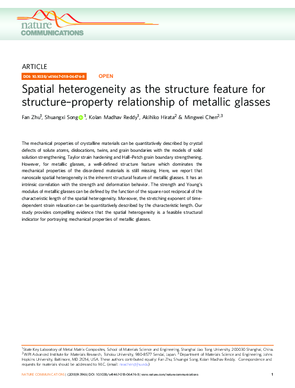 (PDF) On the question of fractal packing structure in metallic glasses ...