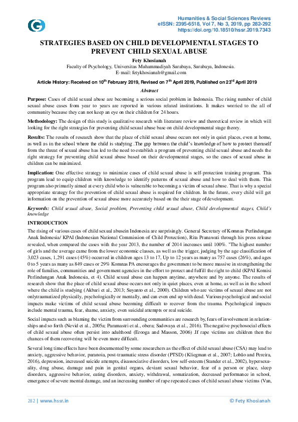 (PDF) Strategies Based on Child Developmental Stages to Prevent Child ...