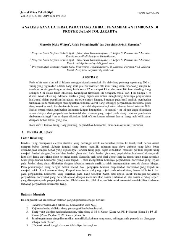 (PDF) Analisis Gaya Lateral Pada Tiang Akibat Penambahan Timbunan DI ...