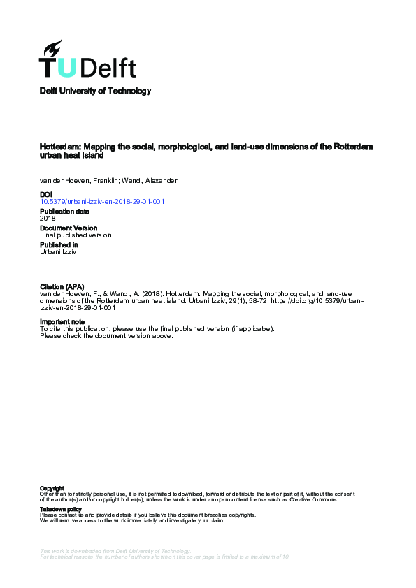 (PDF) Hotterdam: Mapping the social, morphological, and land-use ...