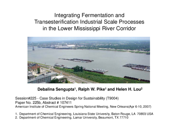 (PDF) Integrating Fermentation and Transesterification Industrial Scale ... (PDF) Integrating Fermentation and Transesterification Industrial Scale ...