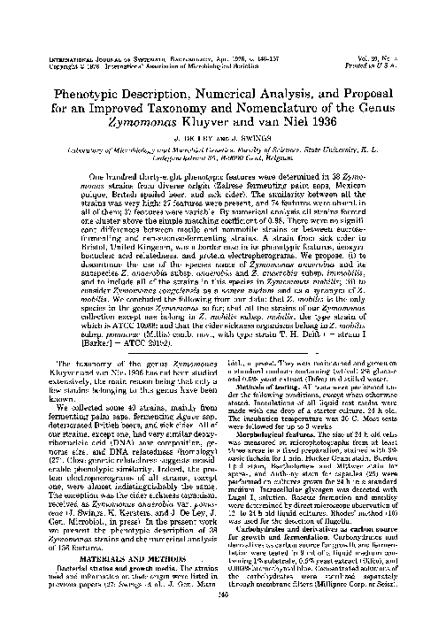(PDF) Phenotypic Description, Numerical Analysis, and Proposal for an ...