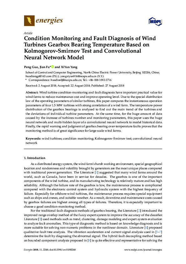 (PDF) Condition monitoring and fault diagnosis of a wind turbine synchronous generator drive train